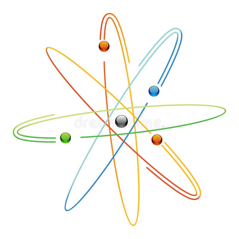 Atom Symbols of Nuclear Energy Icon. Scientific Research and Molecular ...