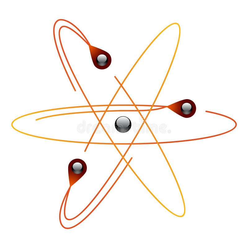 Atom Symbols of Nuclear Energy Icon. Scientific Research and Molecular ...