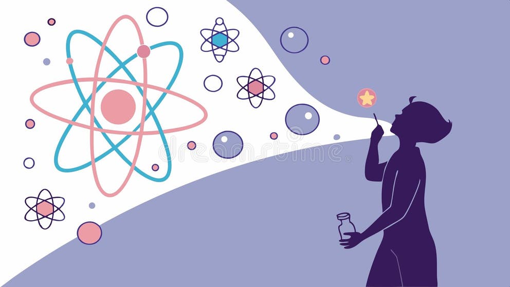 Atom Thought Bubbles, Science Idea Generation Concept Vector Design ...