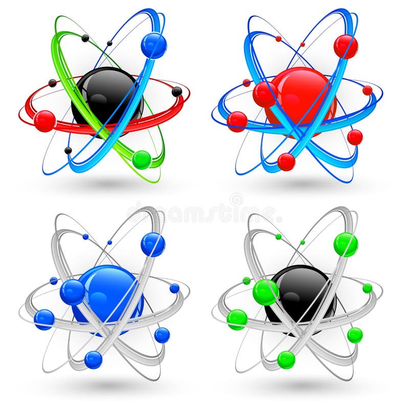 Atom variation color stock vector. Illustration of object - 22402087