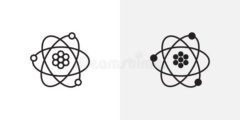 Atom vecor icon set stock vector. Illustration of icons - 340375465