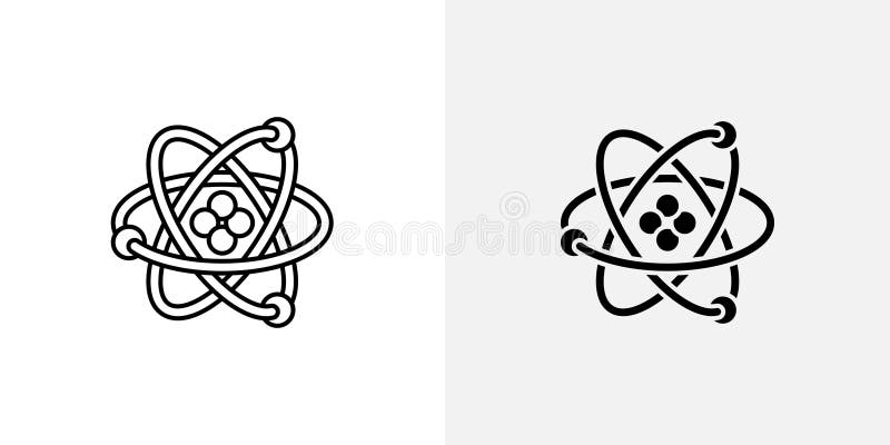 Atom vecor icon set stock vector. Illustration of construction - 340375469