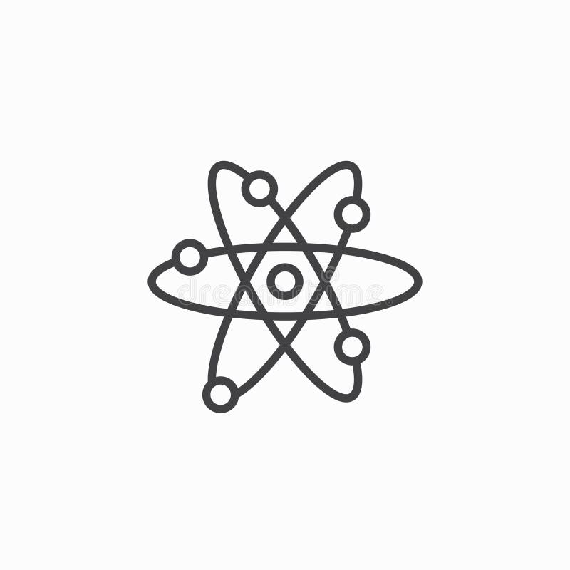 Atom vecor icon set stock vector. Illustration of graphics - 340397954