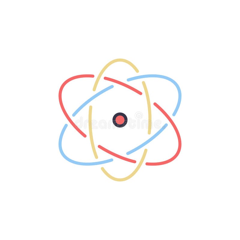 Atom Vector Concept Creative Colorful Icon or Logo Stock Vector ...