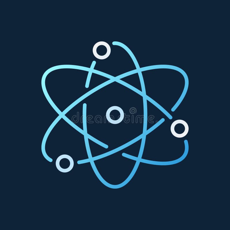 Atom Vector Concept Modern Colorful Icon in Outline Style Stock Vector ...