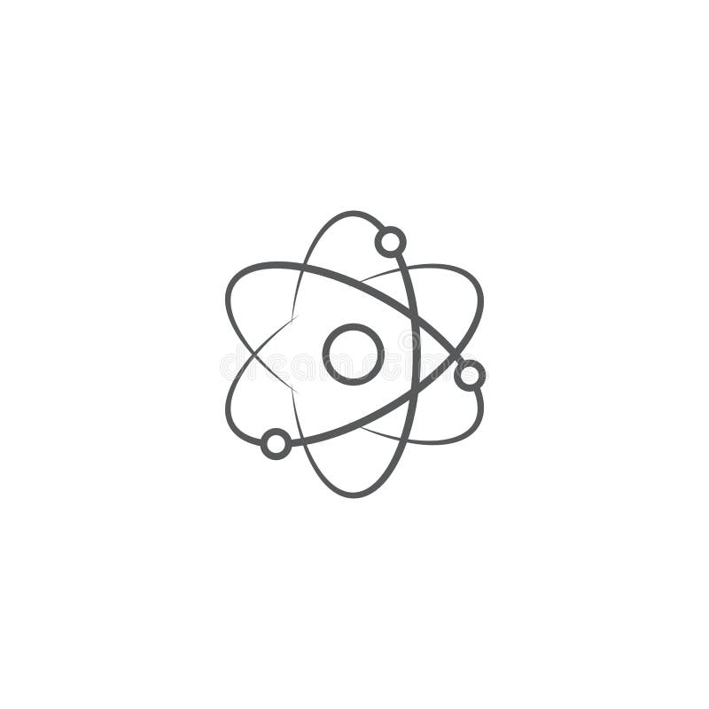 Atom Vector Icon Concept, Isolated on White Background Stock Vector ...