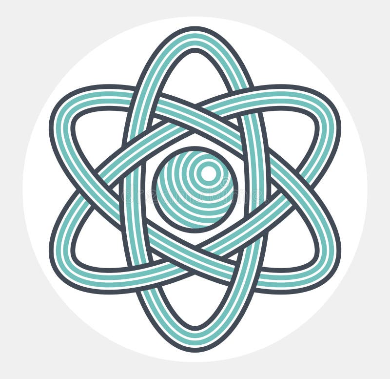 A Modern Atom Nucleus Logo in Red Stock Vector - Illustration of ...