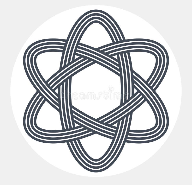 A Modern Atom Nucleus Logo in Red Stock Vector - Illustration of ...