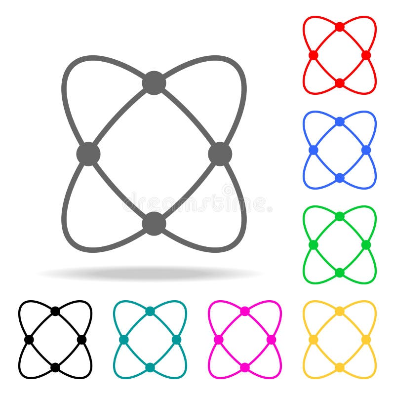 Atom Colored Symbol on the White Background Stock Vector - Illustration ...