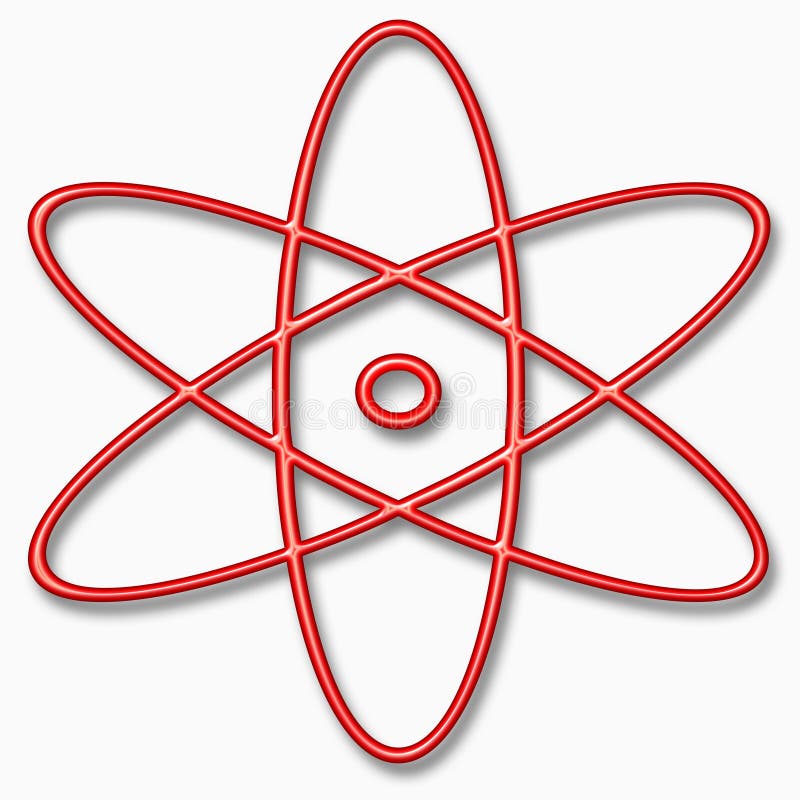 ATOM-ZEICHEN stock abbildung. Illustration von gezeichnet - 6453768