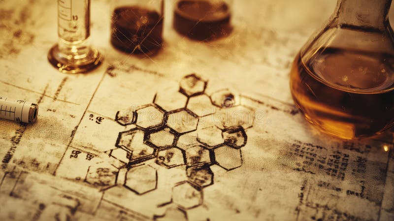 Atom Zooming into Chemical Compound Stock Illustration - Illustration ...