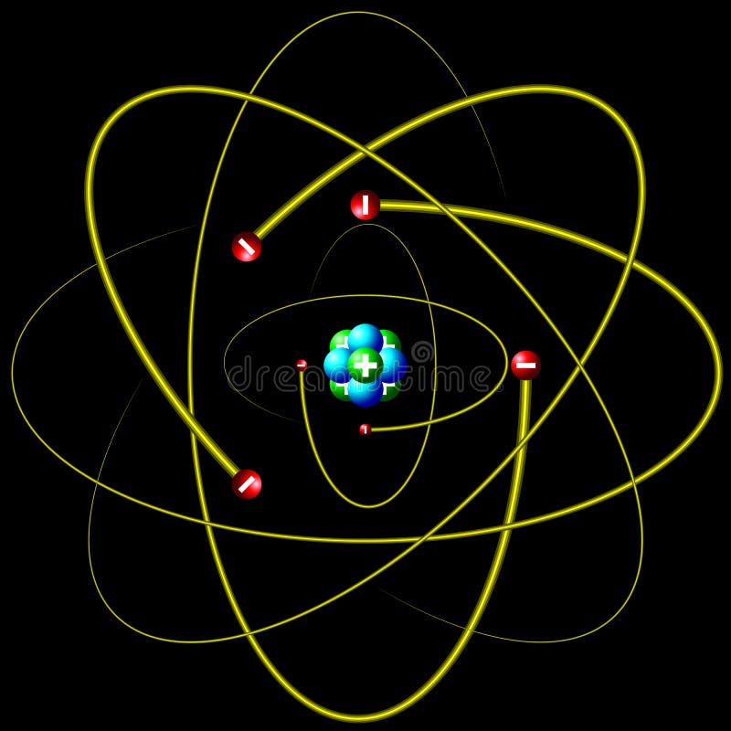 Le symbole de l'atome illustration de vecteur. Illustration du élément ...