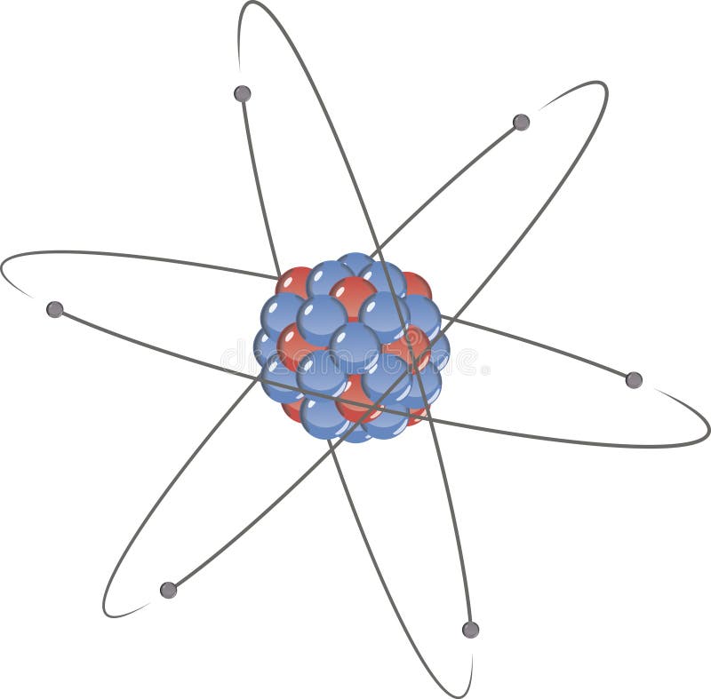 Modèle atomique illustration de vecteur. Illustration du particule ...