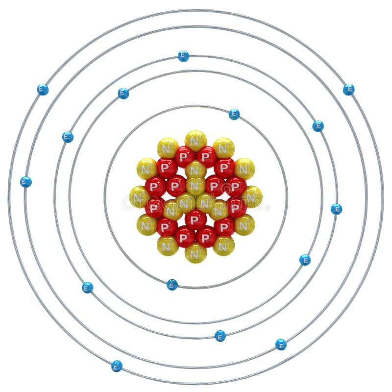 Atome De Phosphore (isotope) Sur Un Fond Blanc Illustration Stock ...