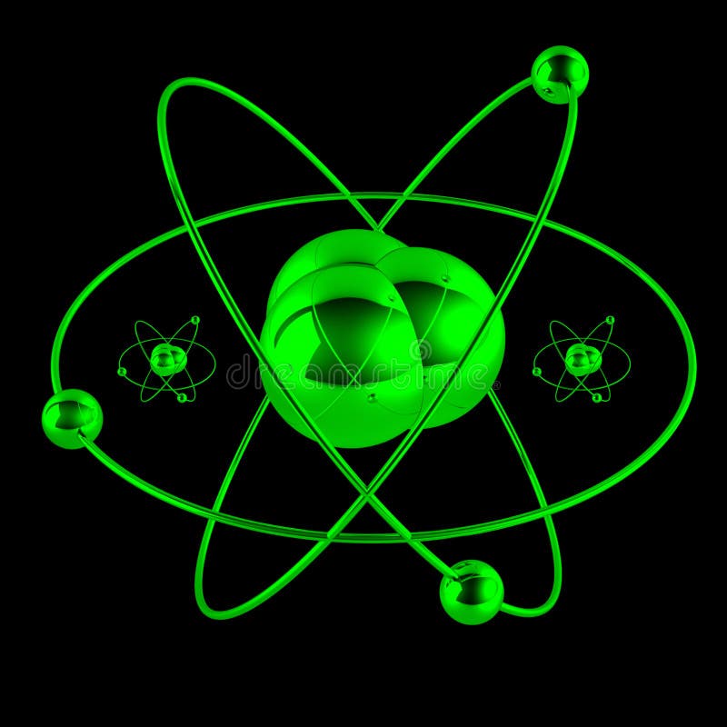 Atome vert illustration stock. Illustration of médecine - 48184088