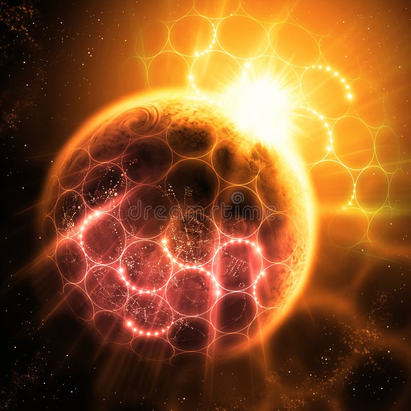 Atomen en Fotonen stock illustratie. Illustration of grafisch - 6937898