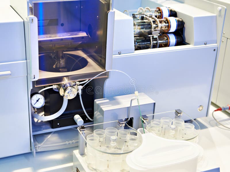 Atomic Absorption Spectrometer with Flame Atomization Stock Photo ...