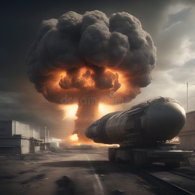 Atomic bomb, AI-generatet stock illustration. Illustration of ...