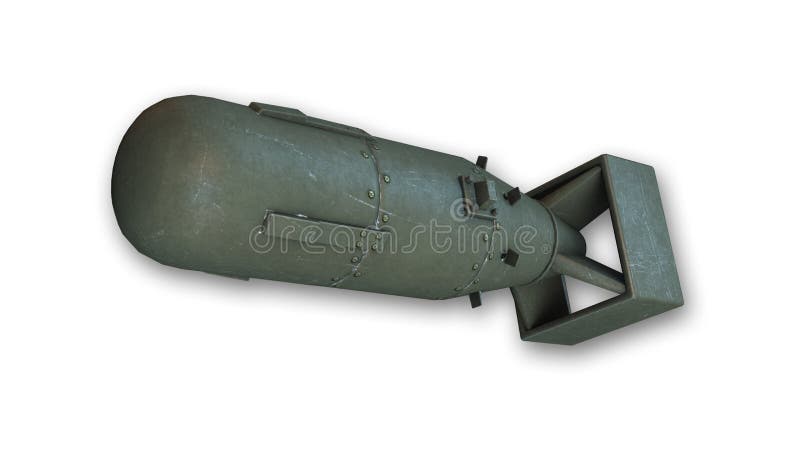 Atomic Bomb, a-bomb, Weapon Isolated on White Stock Illustration ...