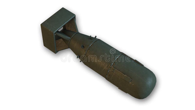 Atomic Bomb, a-bomb, Weapon Isolated on White Stock Illustration ...