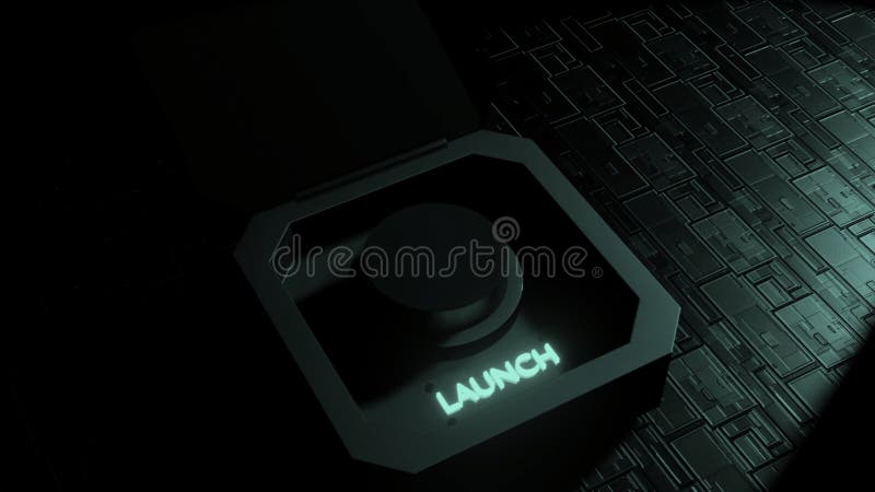 Atomic Bomb Button 3d Animation. Design. Nuclear Weapon Launch Button ...