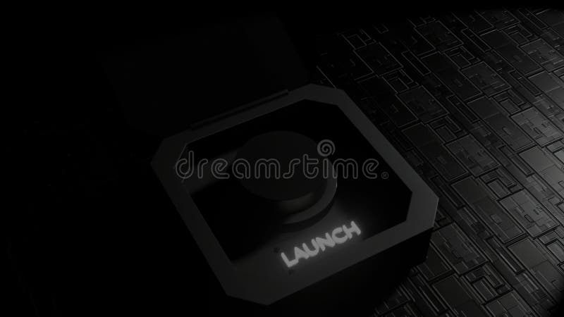 Atomic Bomb Button 3d Animation. Design. Nuclear Weapon Launch Button ...