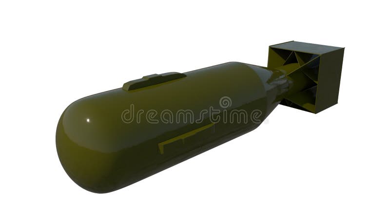 Atomic bomb. 3D rendering stock illustration. Illustration of explode ...