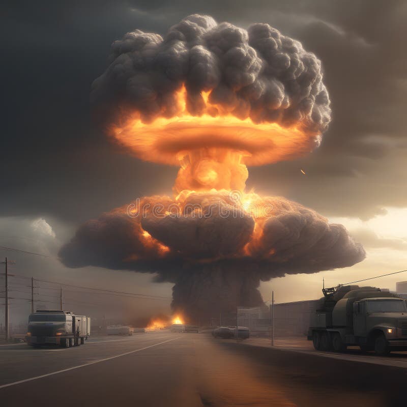 Atomic bomb, AI-generatet stock illustration. Illustration of ...
