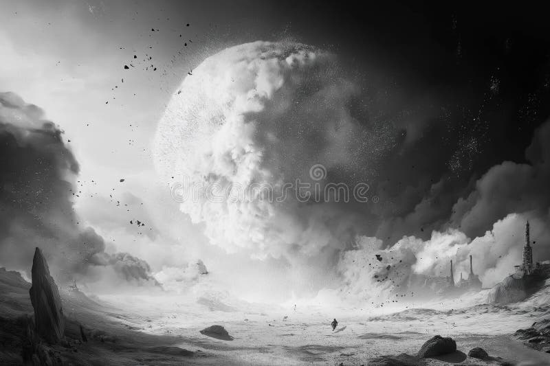 Atomic Bomb Explosion. Mushroom Shaped Explosion, Disaster Stock ...