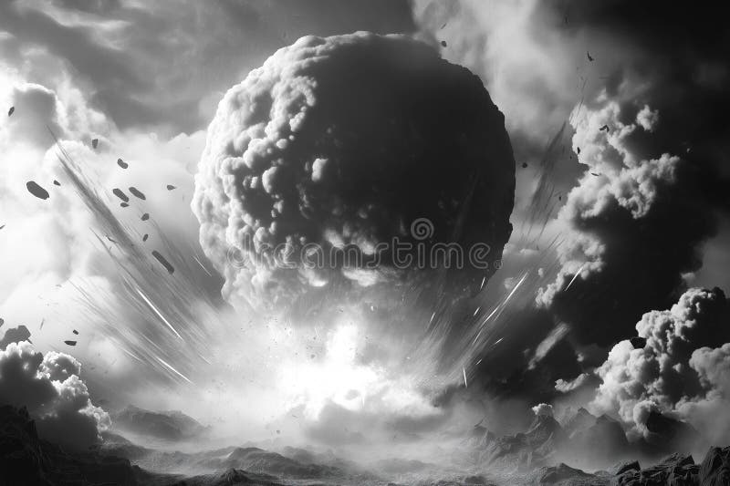 Atomic Bomb Explosion. Mushroom Shaped Explosion, Disaster Stock ...