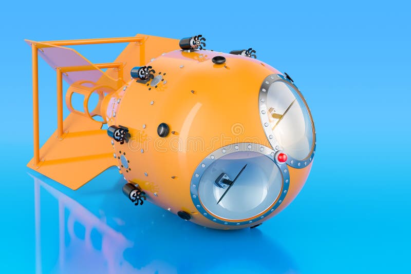 Atomic Bomb, Nuclear Weapon on Blue Background, 3D Rendering Stock ...