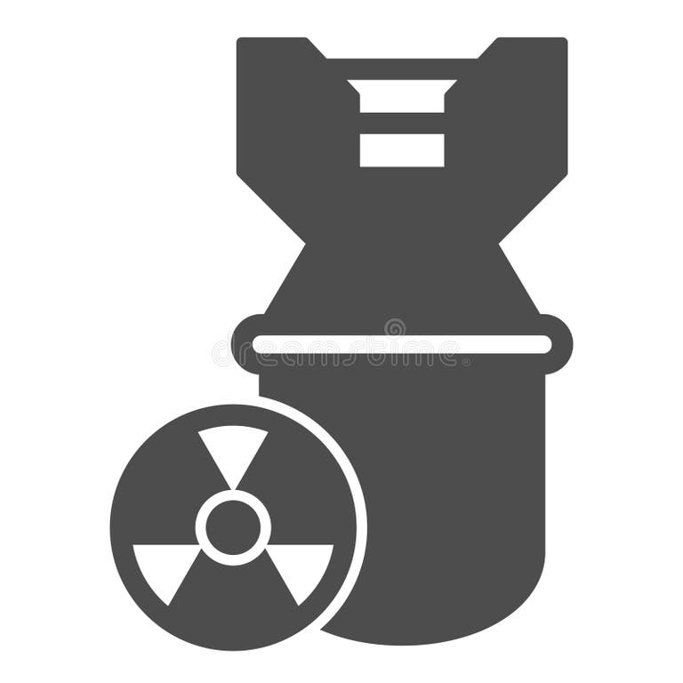 Atomic Bomb Solid Icon, Atomic Energy Concept. Vector Graphics Stock Vector - Illustration of ...