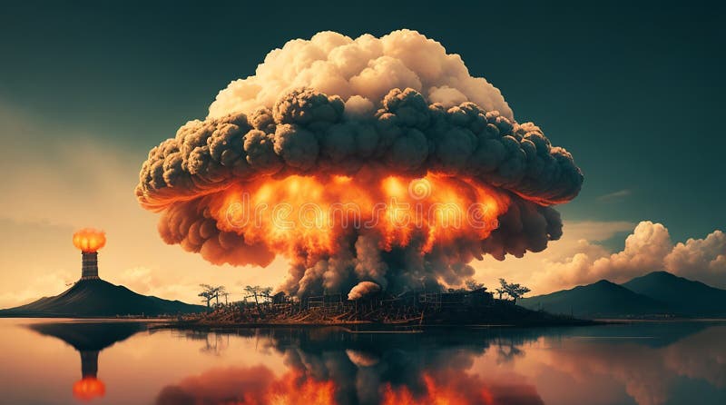 The Atomic Bombings of Hiroshima and Nagasaki Stock Illustration ...