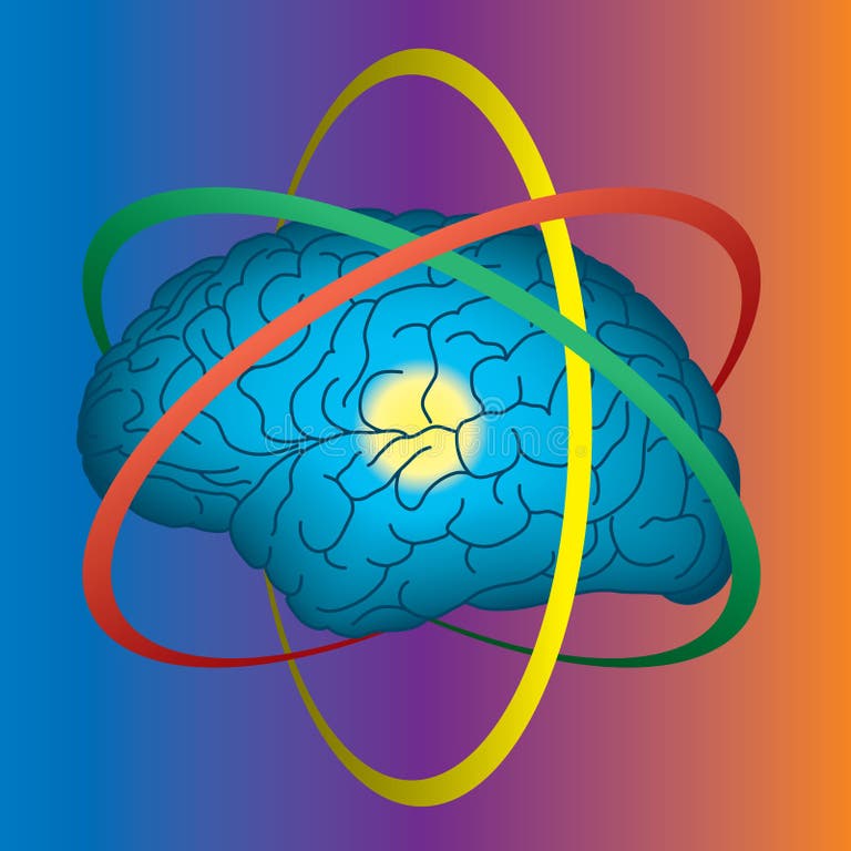 Atomic brain stock vector. Illustration of anatomy, nuclear - 12917200