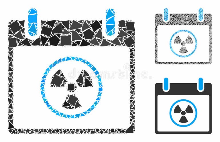 Atomic Calendar Day Composition Icon of Trembly Pieces Stock ...