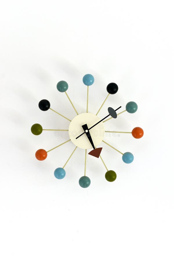 Atomic clock stock image. Image of vintage, clock, white - 71537681