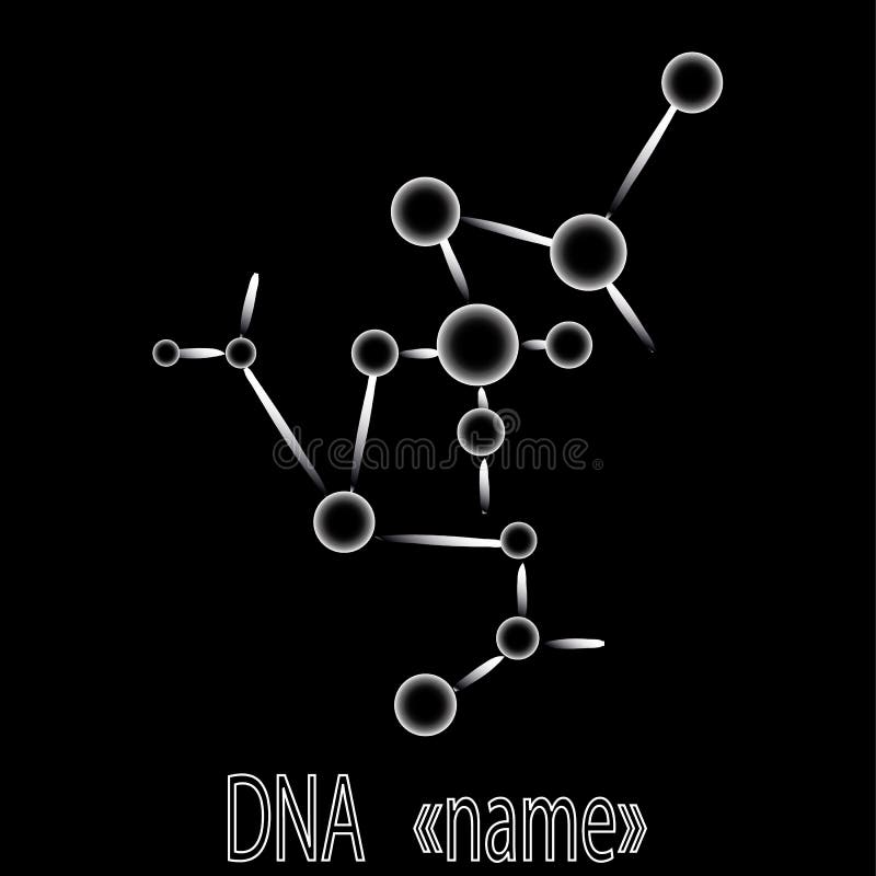 Atomic Compound of DNA Chemical Compounds Stock Illustration ...