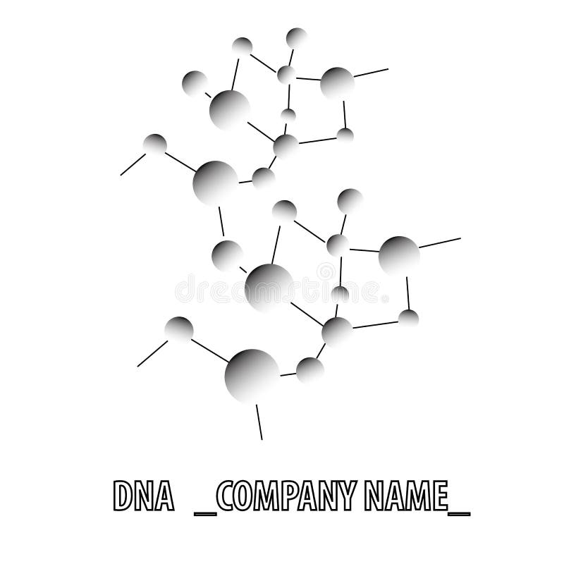 Atomic Compound of DNA Chemical Compounds Stock Illustration ...