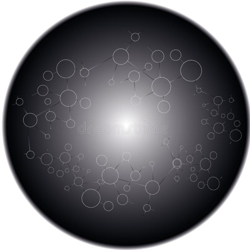 Atomic Compound of DNA Molecules Stock Illustration - Illustration of ...