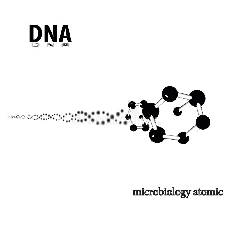 Atomic Compound of DNA Molecules Stock Illustration - Illustration of ...