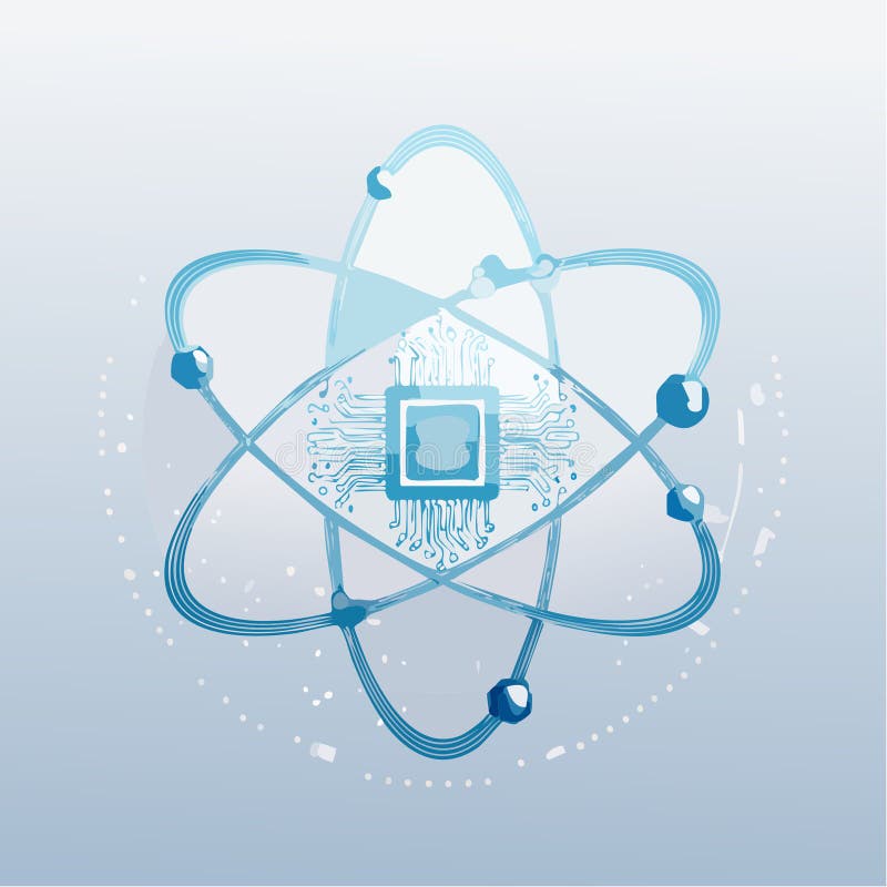 The Atomic Core of Quantum Computing Technology Stock Image - Image of ...