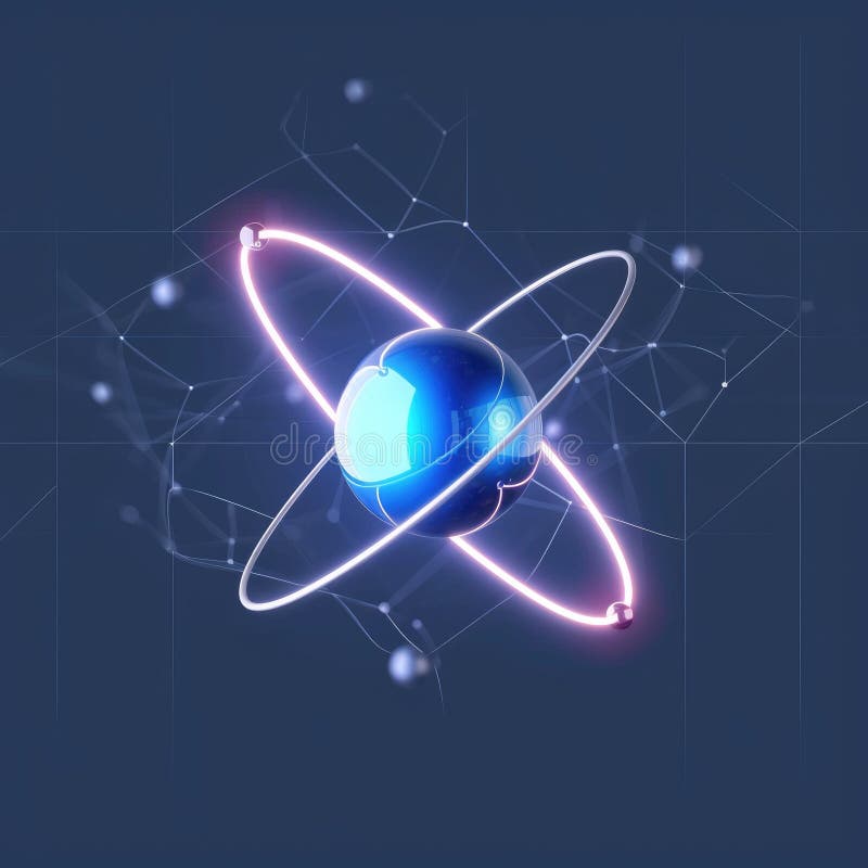 Atomic Dance: Subatomic Realm, Electrons, Neutrons, and Protons Orbit a ...