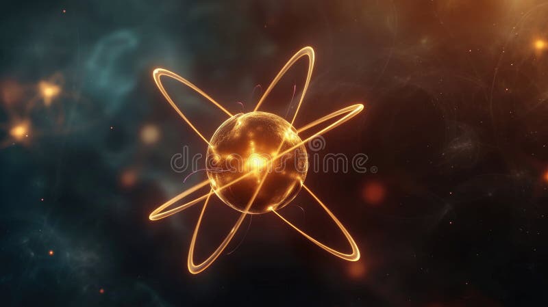 Atomic Dance: Subatomic Realm, Electrons, Neutrons, and Protons Orbit a ...