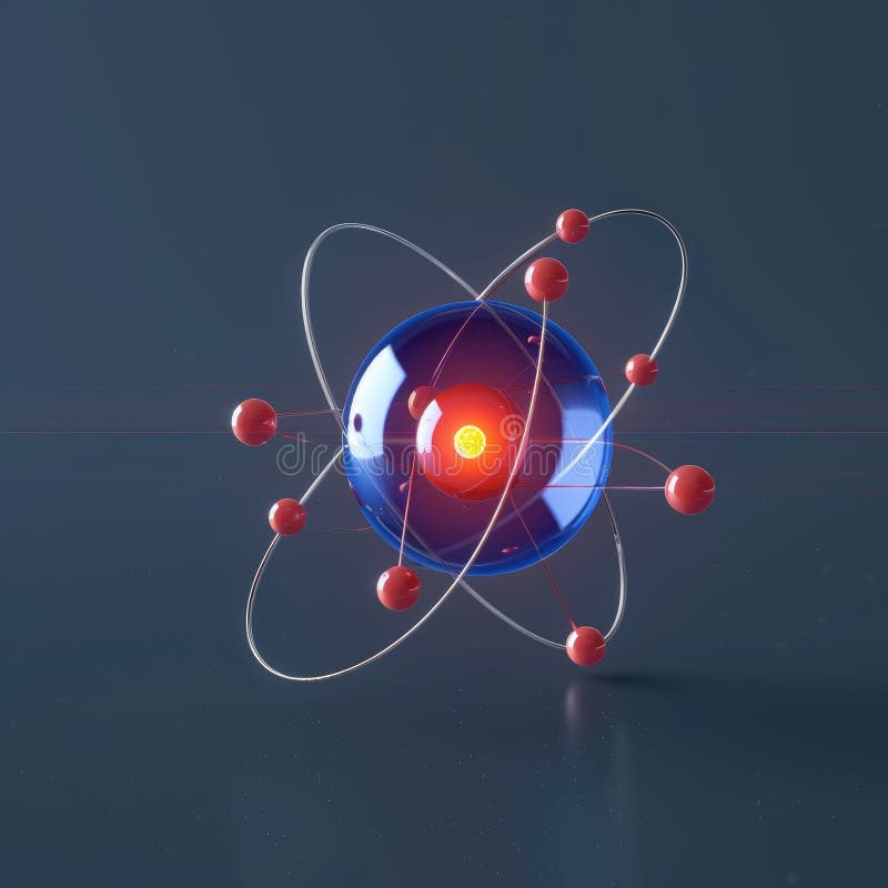 Atomic Dance: Subatomic Realm, Electrons, Neutrons, and Protons Orbit a ...
