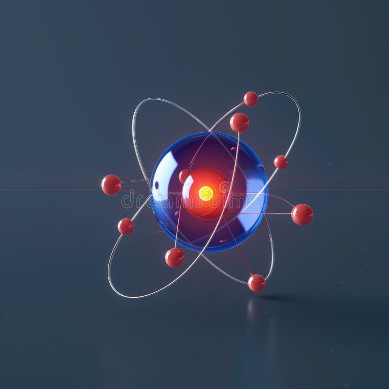 Atomic Dance: Subatomic Realm, Electrons, Neutrons, and Protons Orbit a ...