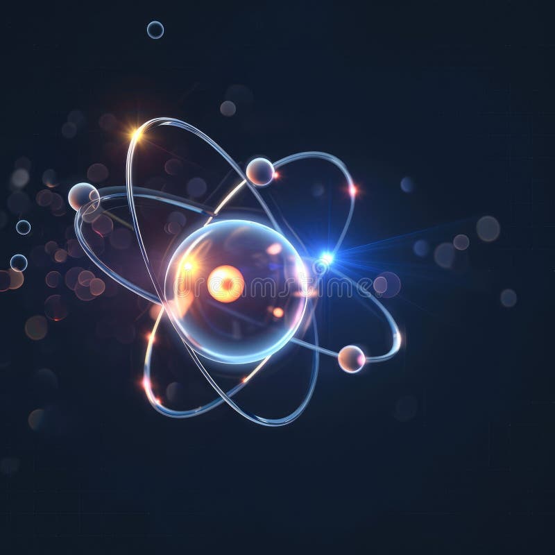 Atomic Dance: Subatomic Realm, Electrons, Neutrons, and Protons Orbit a ...