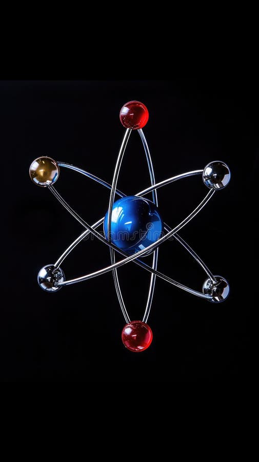 Atomic Dance: Subatomic Realm, Electrons, Neutrons, and Protons Orbit a ...