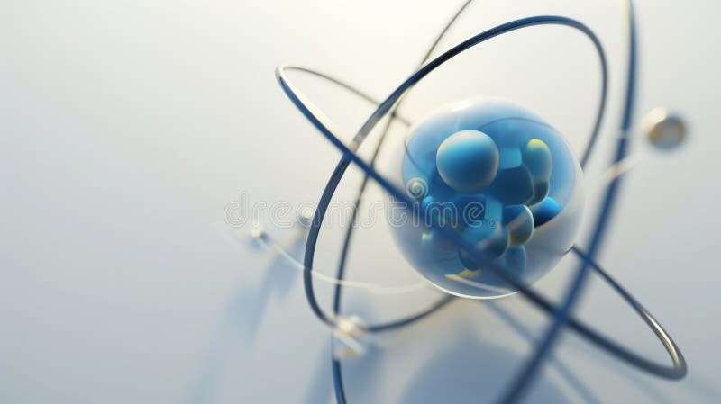 Atomic Dance: Subatomic Realm, Electrons, Neutrons, and Protons Orbit a ...