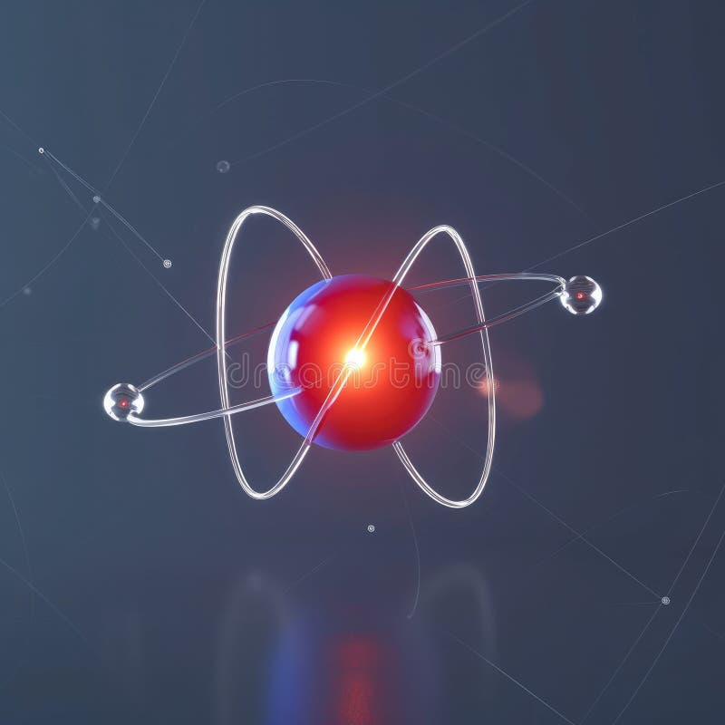 Atomic Dance: Subatomic Realm, Electrons, Neutrons, and Protons Orbit a ...