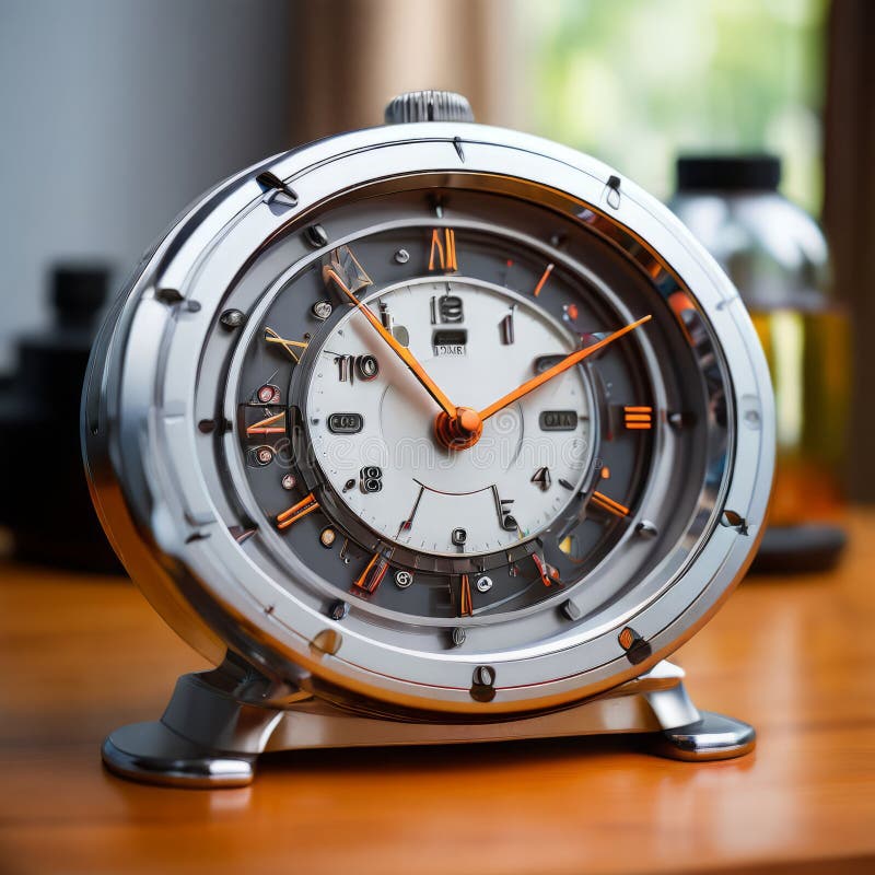 Atomic Desk Clock a High Tech Atomic Desk Clock with R Stock Image ...